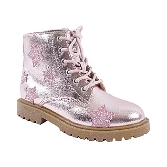 Jellypop | Shoes | Jellypop Pink Star Laceup Boots | Poshmark